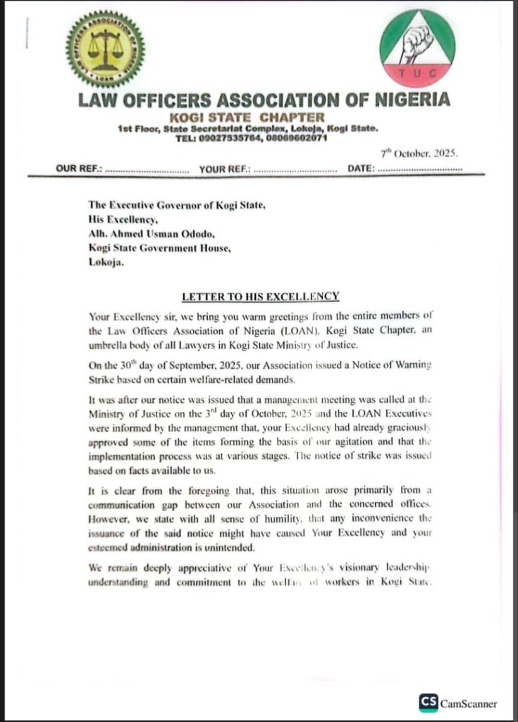 Kogi Law Officers Commend State Government, …..reaffirm loyalty and ...